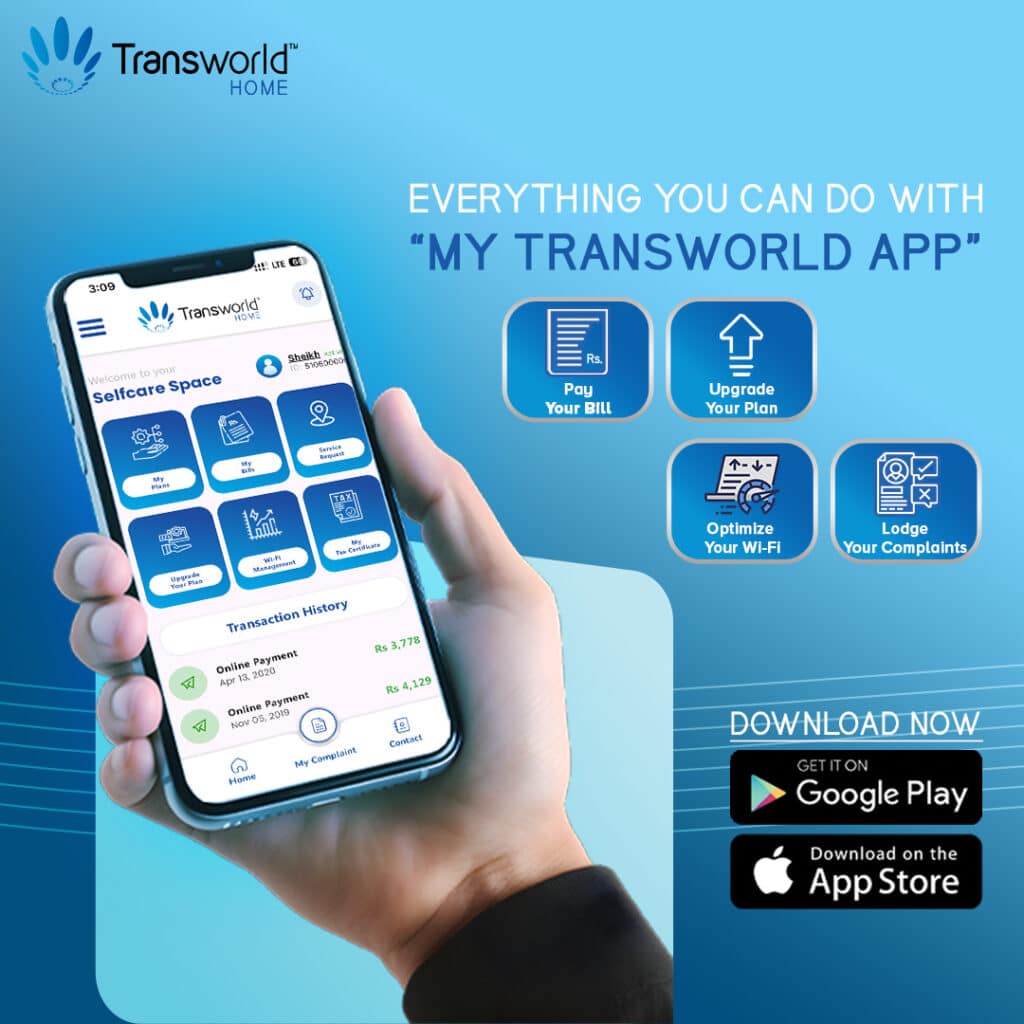 Fastest Internet in Pakistan with unlimited downloads – Transworld Home